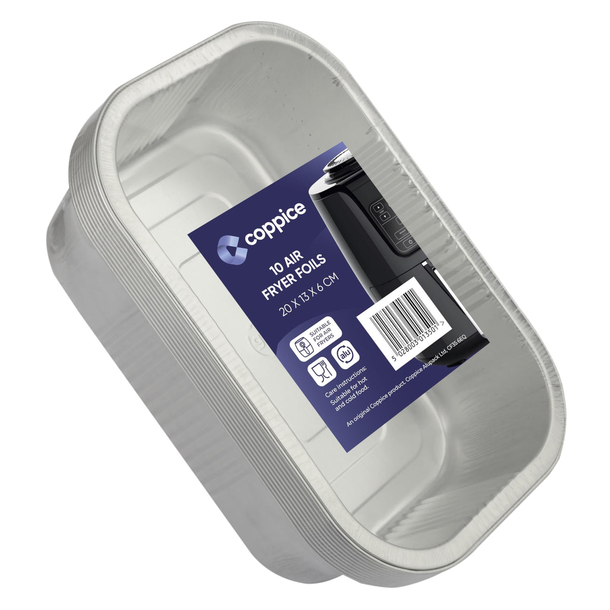 10 Pack Rectangular Aluminium Foil Trays R.15052 – Coppice