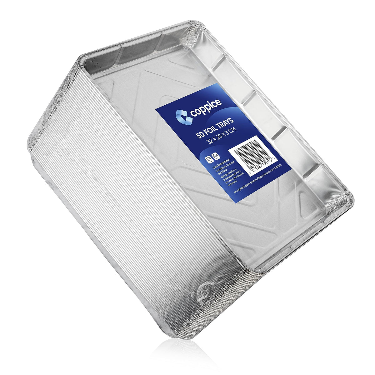 50 Pack Rectangular Aluminium Foil Trays R.15008 – Coppice