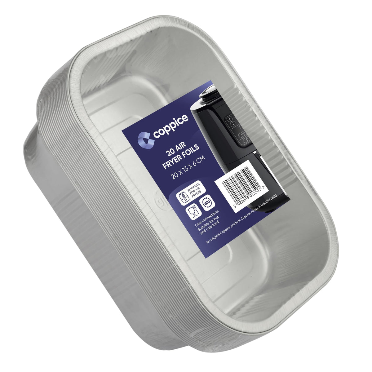 20 Pack Rectangular Aluminium Foil Trays R.15053 – Coppice