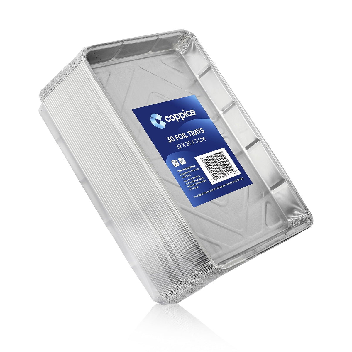 30 Pack Rectangular Aluminium Foil Trays R.15006 – Coppice